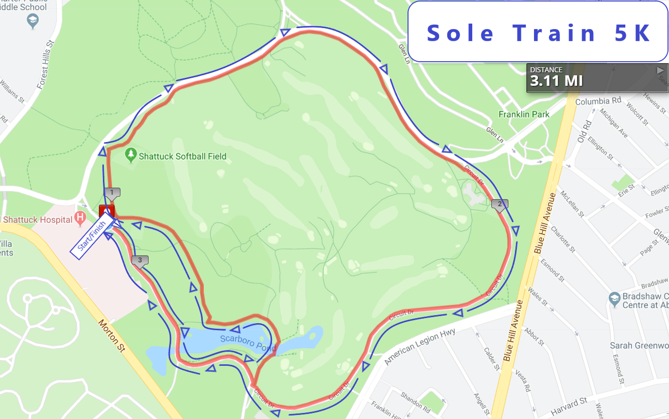 Course Map – Sole Train 5k